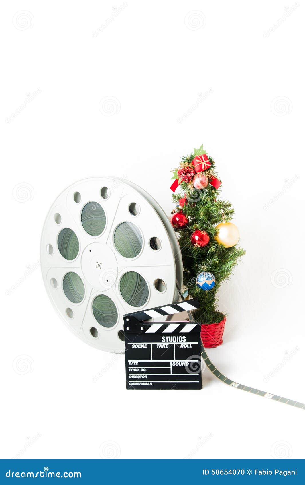 Christmas movie stock photo. Image of clapper, reel, cinema - 58654070