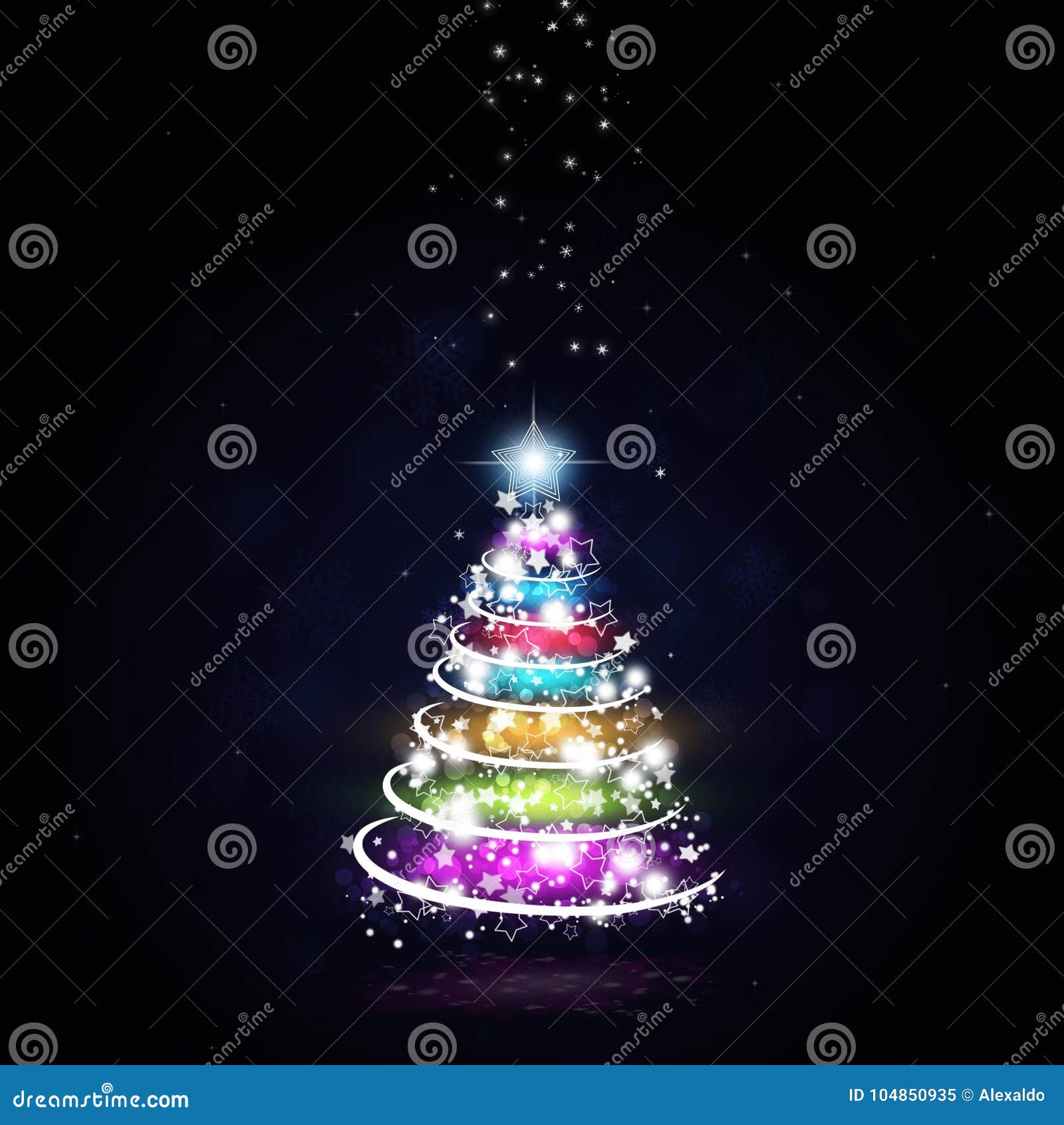 Christmas Multicolor Tree stock image. Image of christmas - 104850935