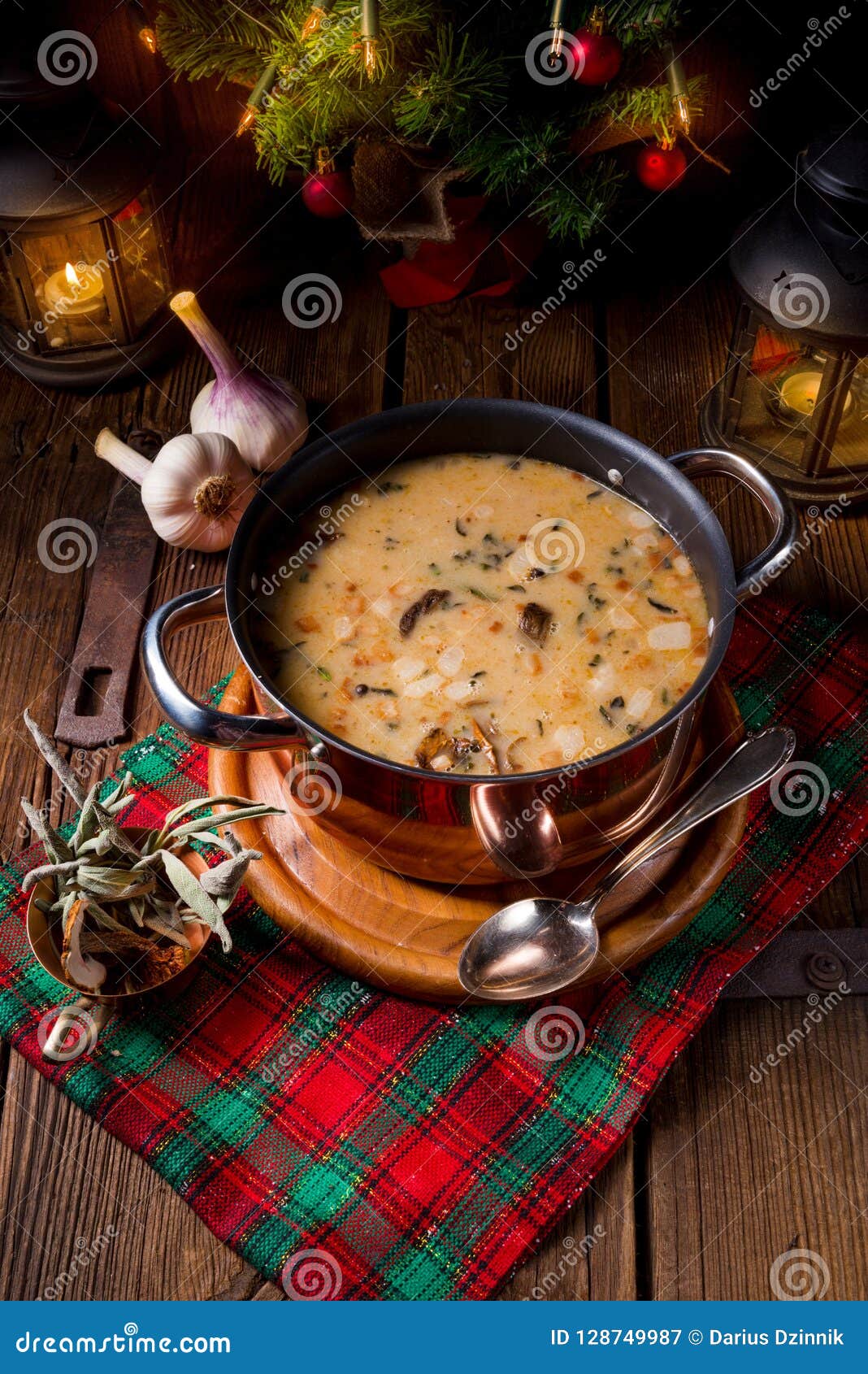 Christmas Mushroom Soup of Polish Style Stock Image - Image of dish ...