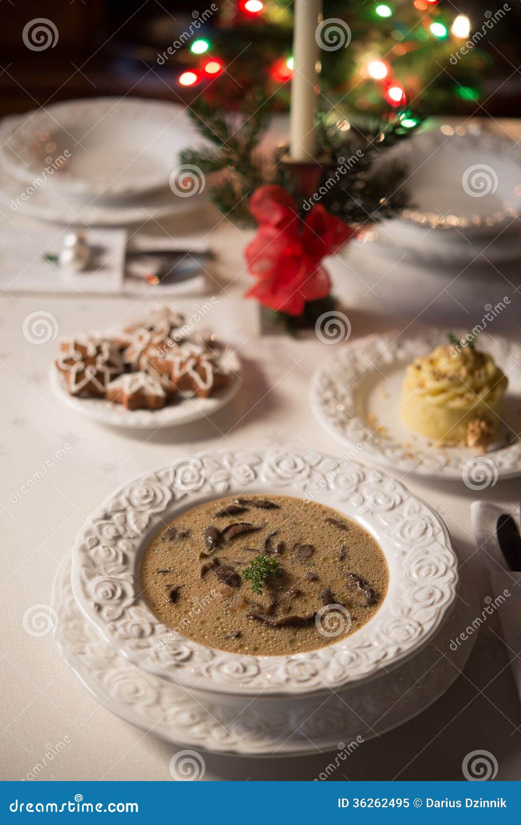 Christmas Mushroom Soup, A Traditional Vegetarian Mushroom Soup Made ...