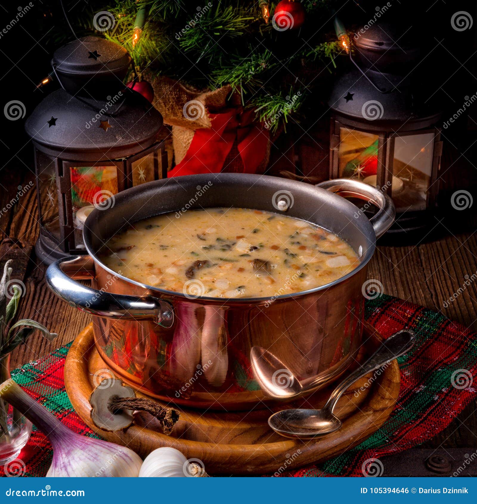 Christmas Mushroom Soup, A Traditional Vegetarian Mushroom Soup Made ...