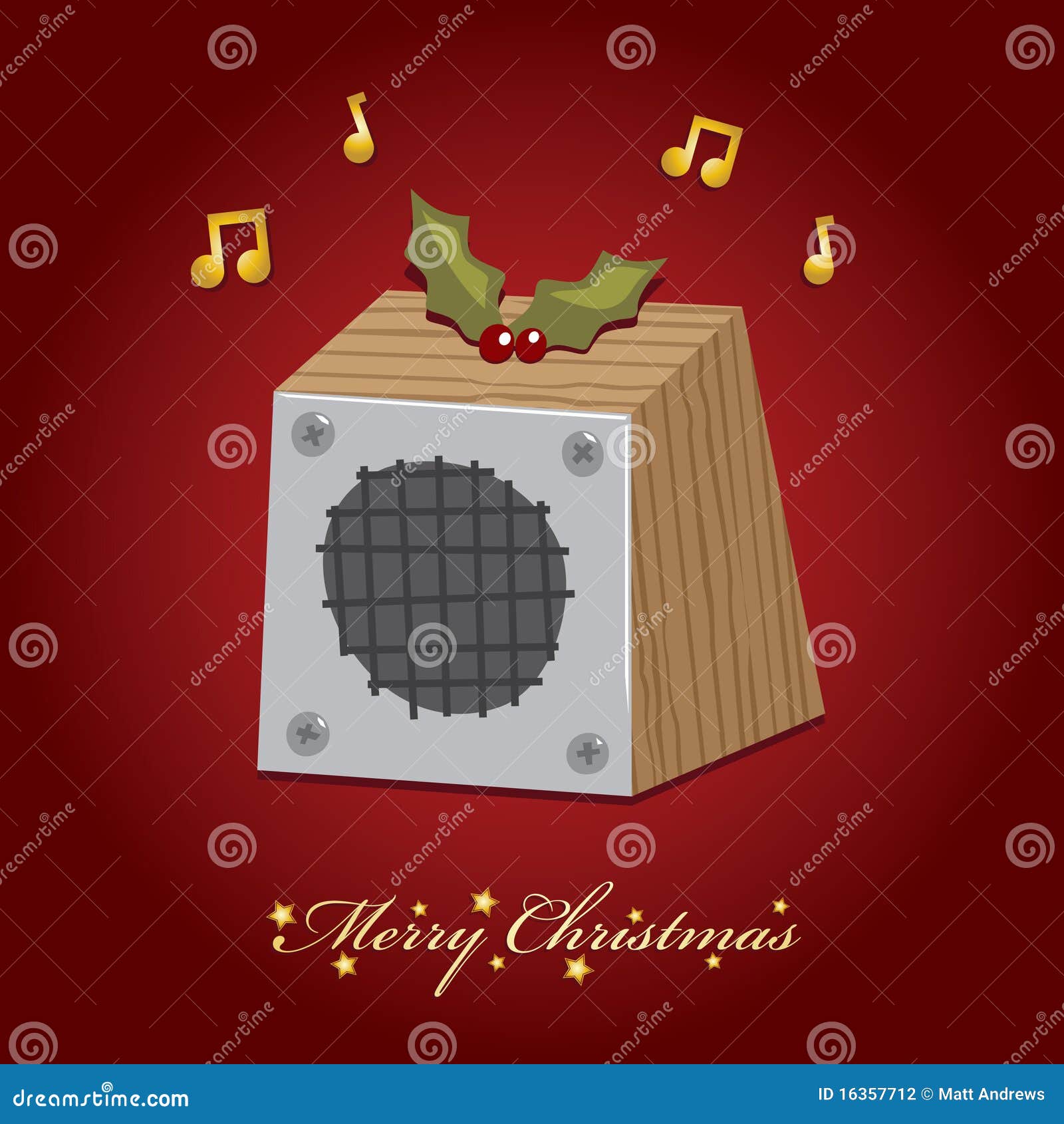 Christmas music speaker stock vector. Image of xmas, graphic - 16357712