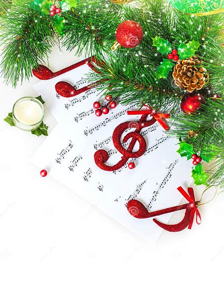 Christmas musical border stock photo. Image of card, close - 28194694