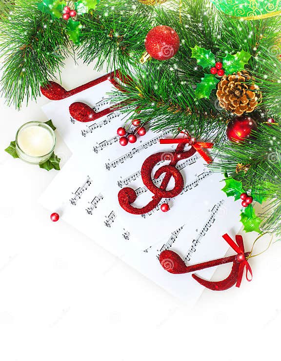 Christmas musical border stock photo. Image of card, close - 28194694