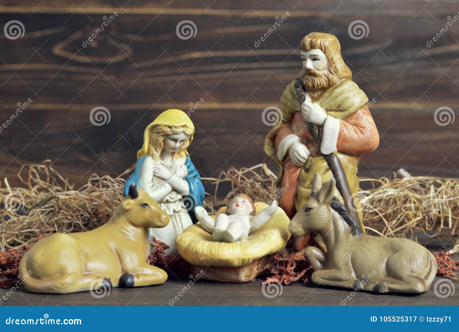 Christmas nativity scene stock image. Image of birth - 105525317