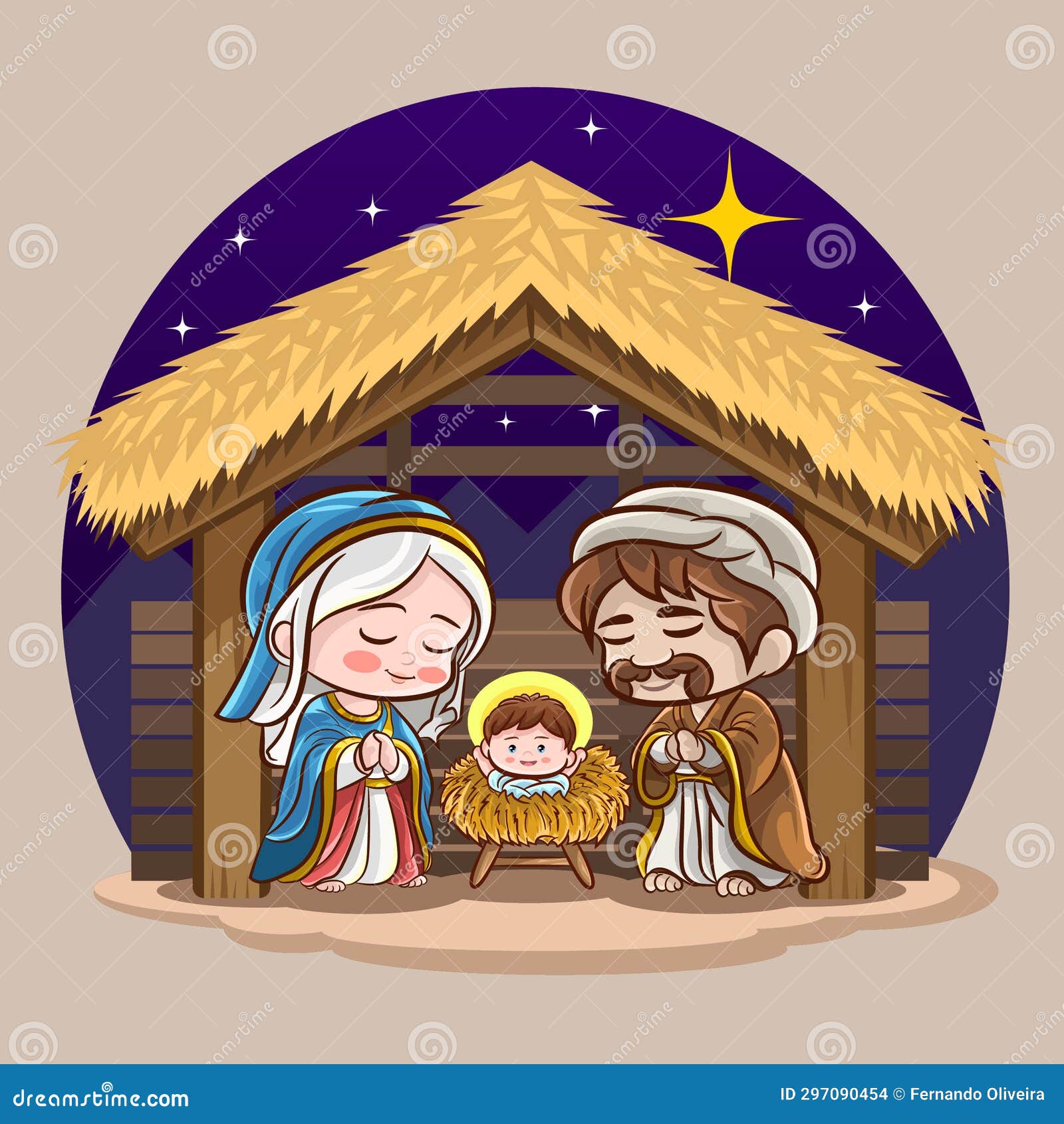 Christmas Nativity Scene, Vector Illustration, Nativity Scene Vector ...