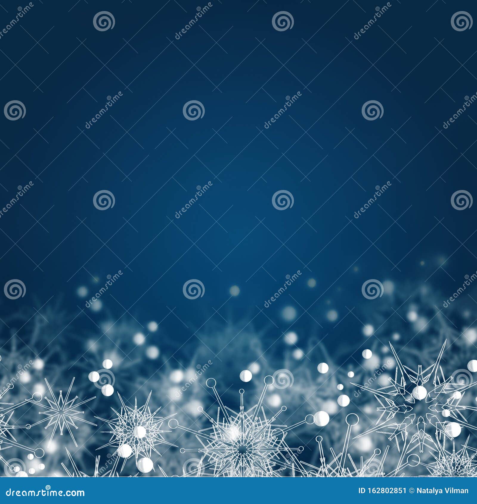 Christmas Navy Blue Abstract Background with Snowflakes Stock ...