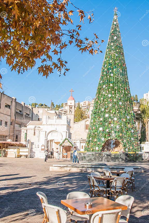 Christmas in Nazareth editorial photo. Image of basilica - 37637046
