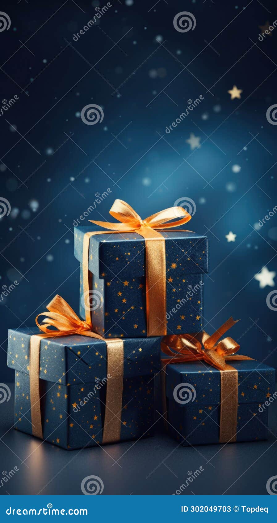 Christmas, New Year Gift Boxes Holiday Celestial Cosmic Background ...