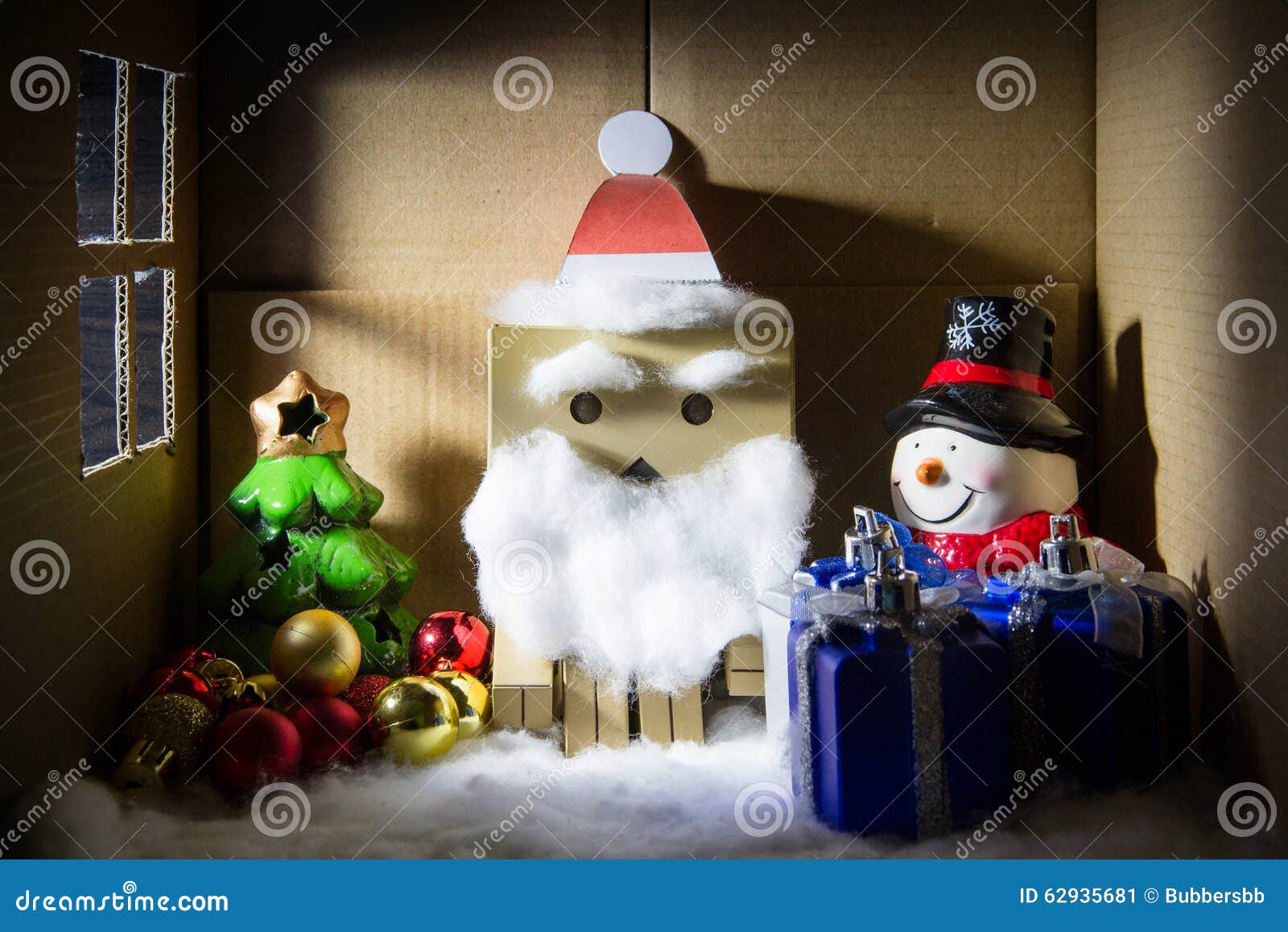 Christmas Night of a Toy in the Box. Stock Image - Image of merry ...
