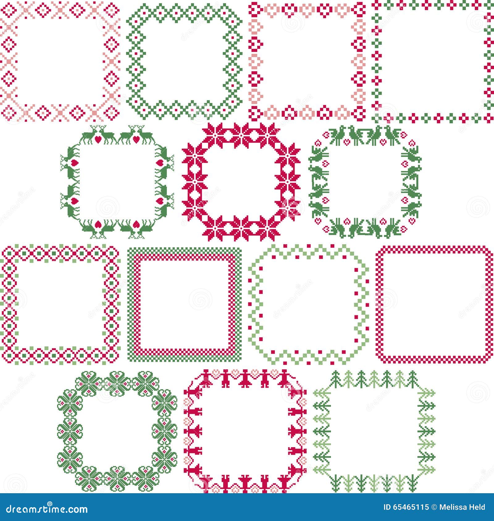 Christmas Nordic Square Frames Stock Illustration - Illustration of ...