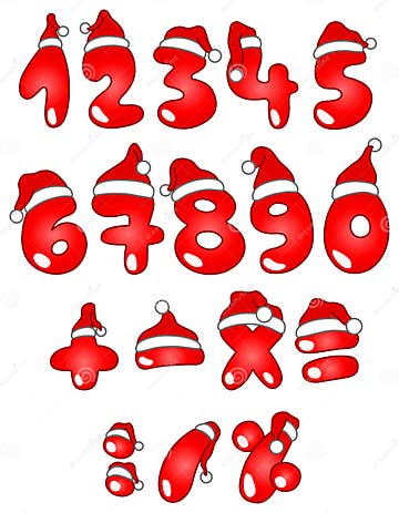 Christmas numbers stock vector. Illustration of math - 16885747