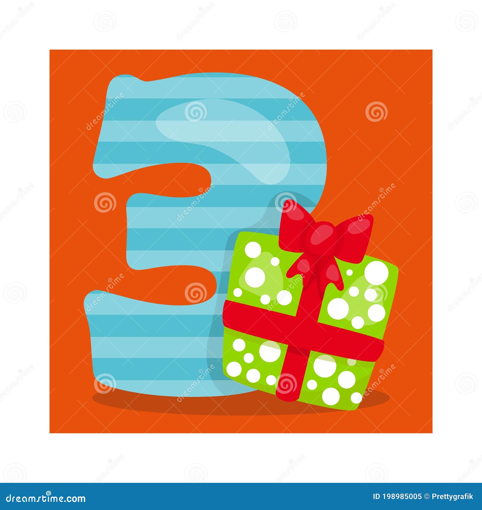 Christmas Numbers 3 03 stock vector. Illustration of christmas - 198985005