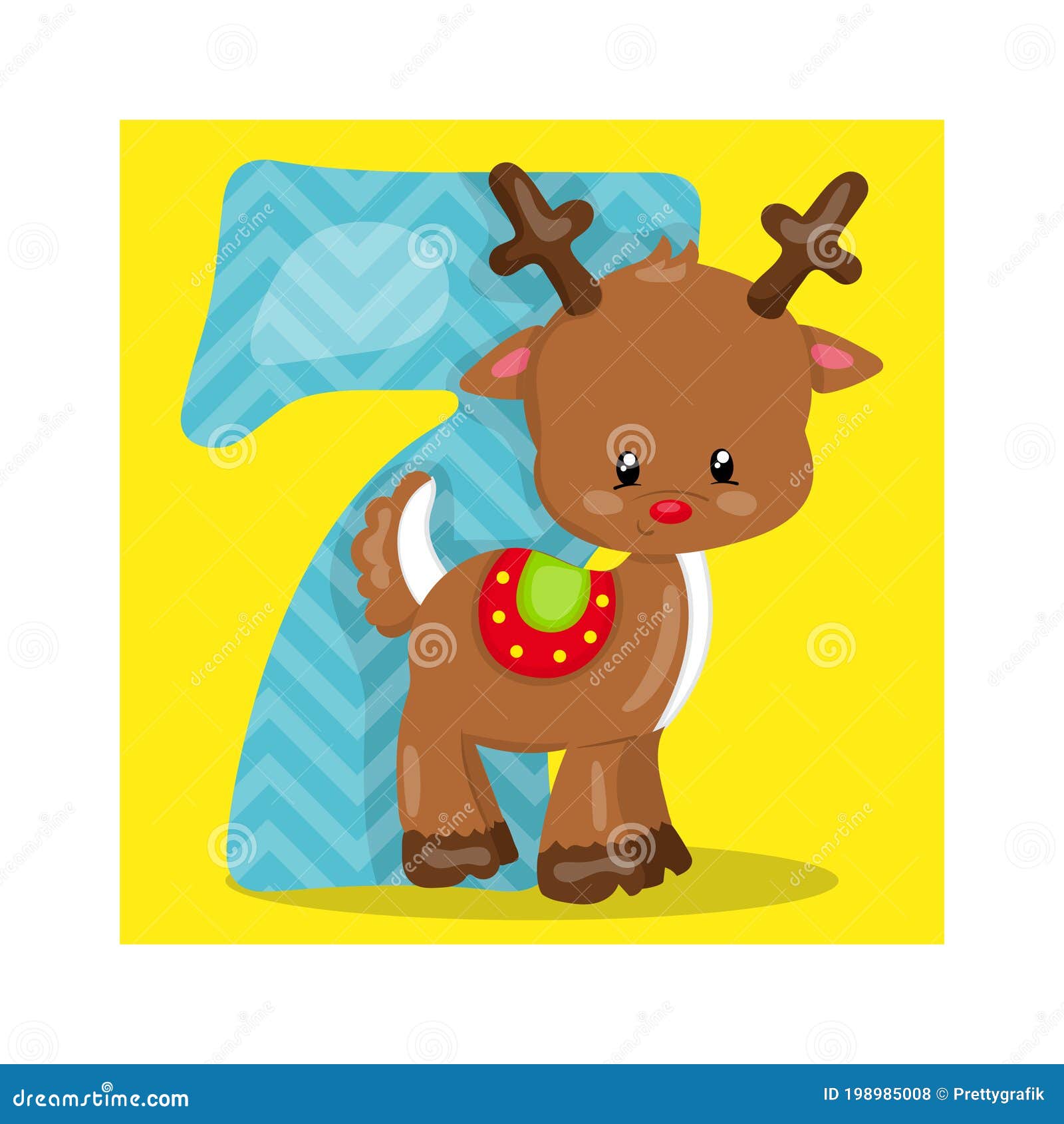 Christmas Numbers 7 07 stock vector. Illustration of christmas - 198985008