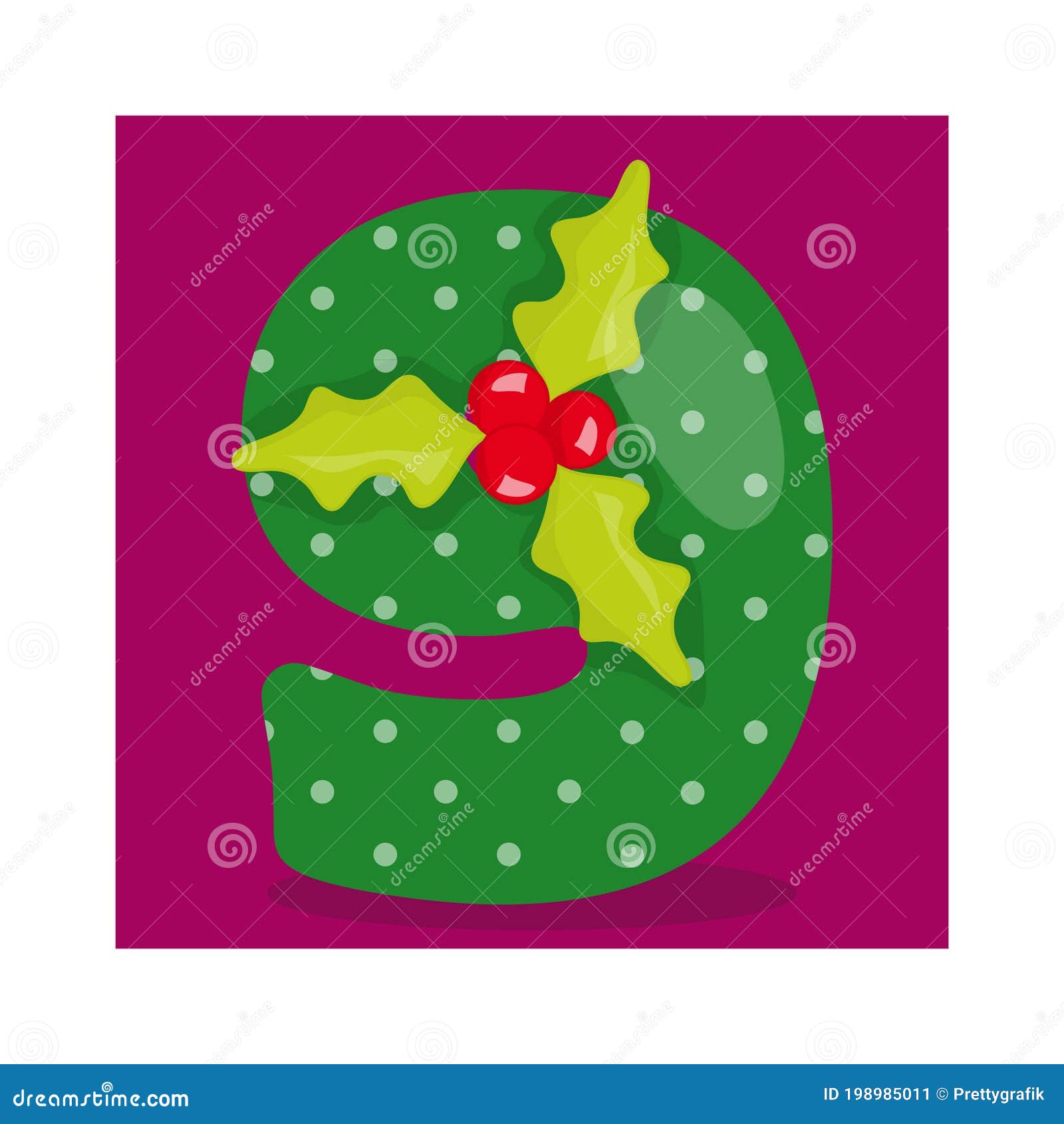 Christmas Numbers 9 09 stock vector. Illustration of numbers - 198985011