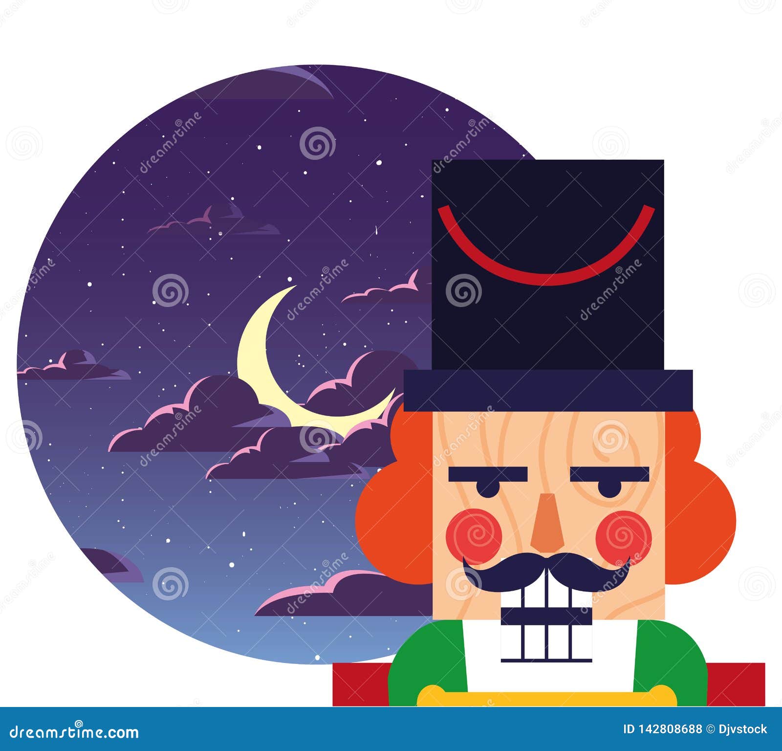 Nutcracker Face Design Vector Illustration | CartoonDealer.com #132385334
