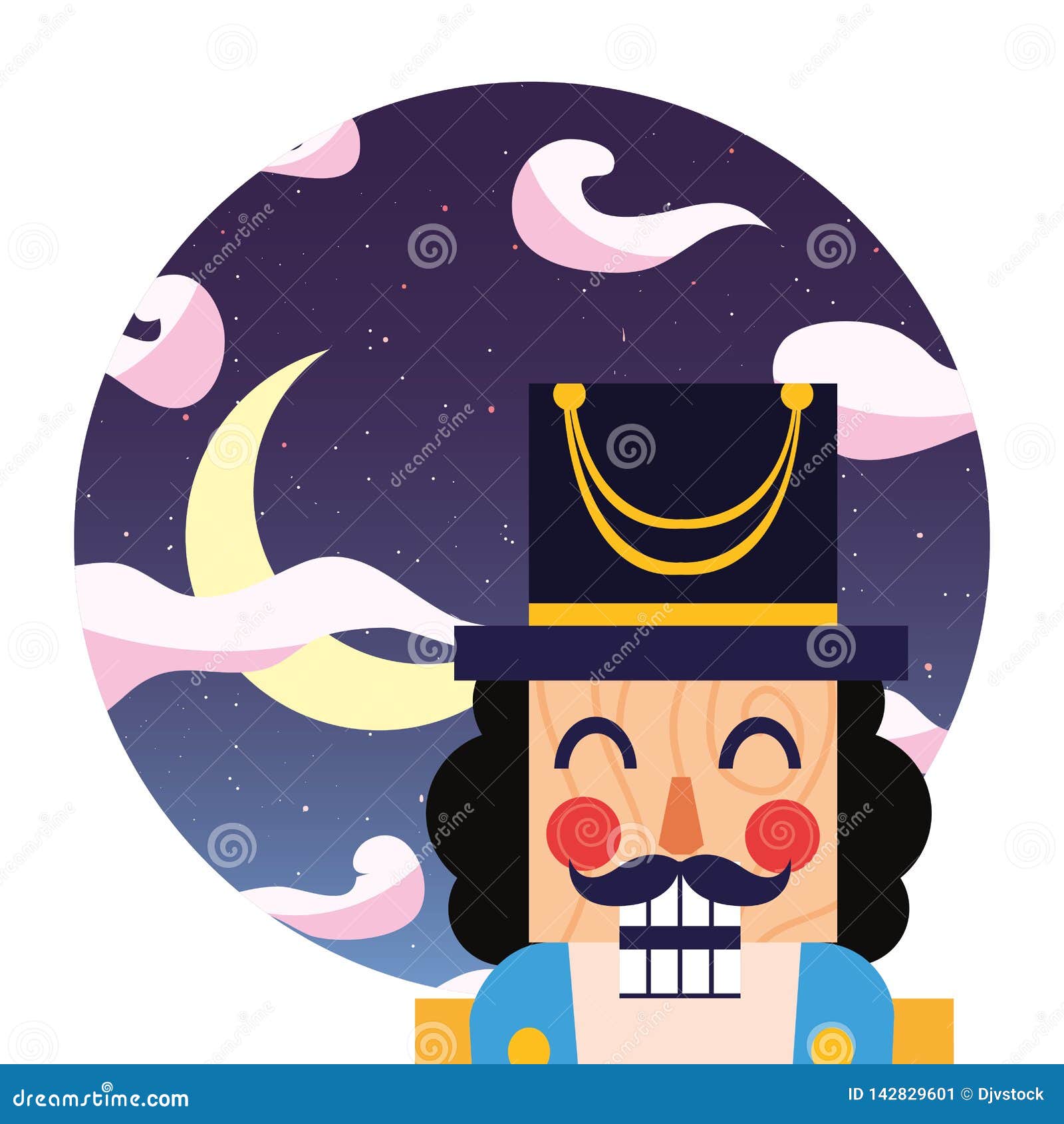 Face Of Nutcracker Soldier Toy Icon Cartoon Vector | CartoonDealer.com ...