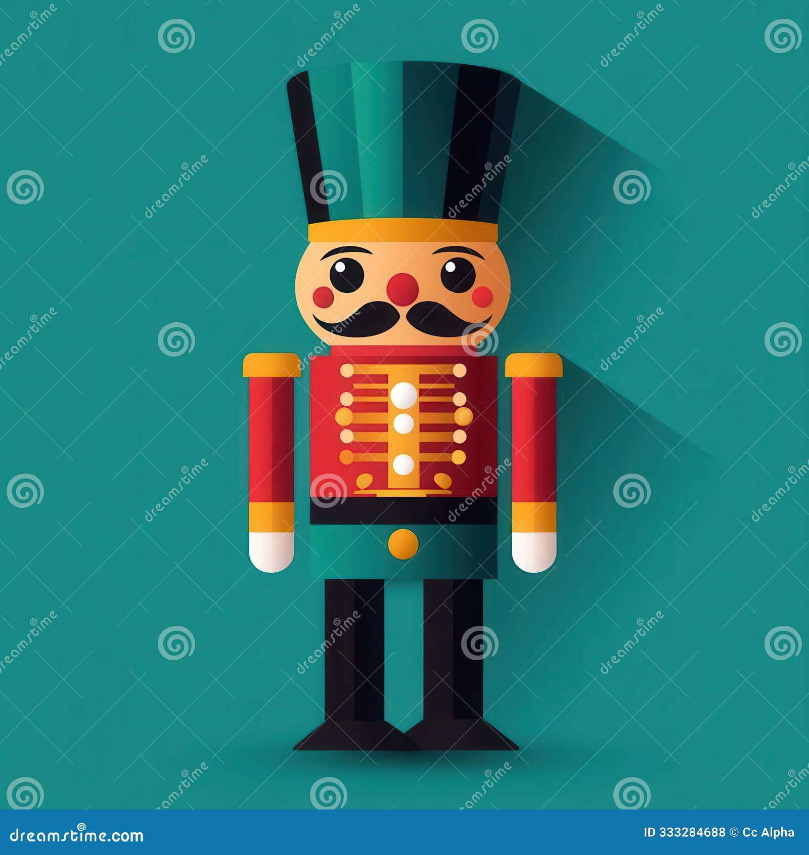 Christmas Nutcracker Flat Design Front View Christmas Theme Animation ...