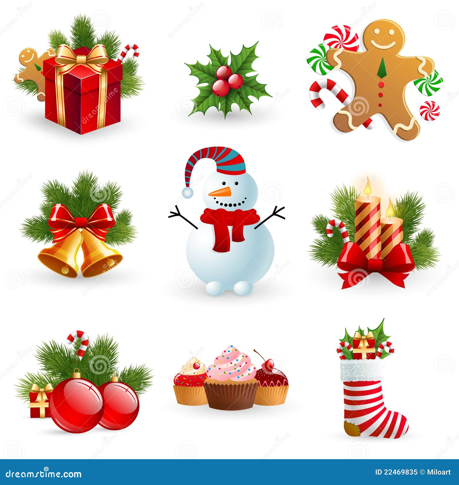 Christmas object. stock vector. Illustration of snow - 22469835