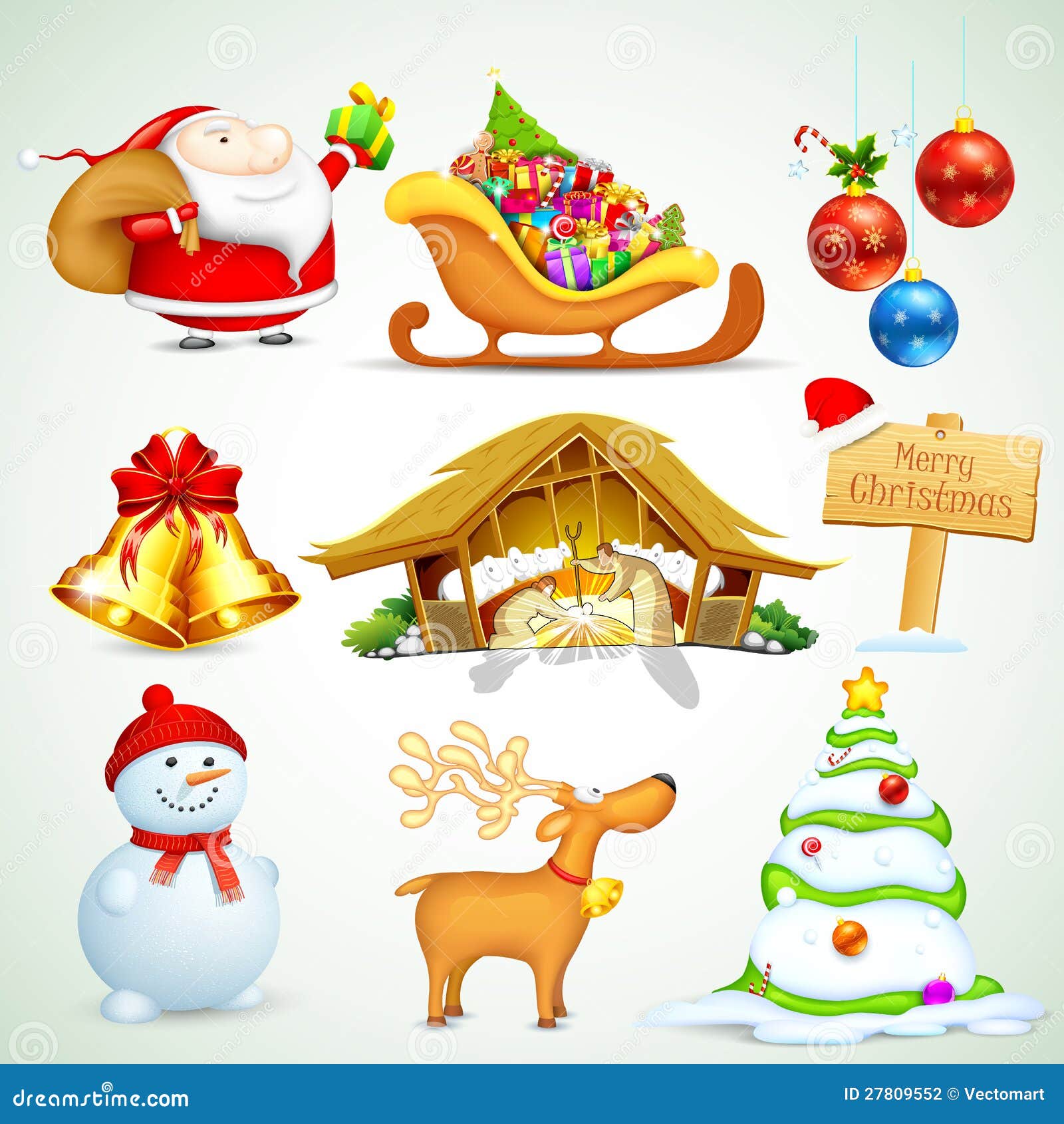 Christmas Object stock vector. Illustration of element - 27809552