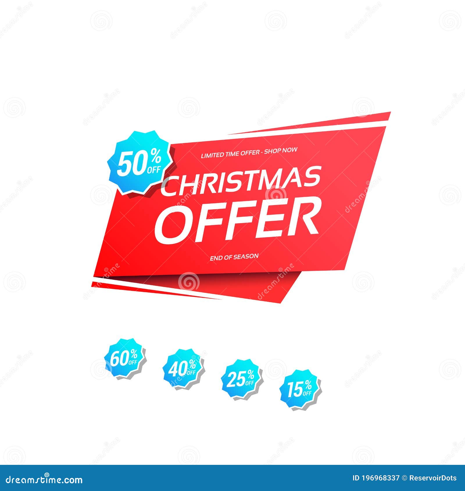 Christmas Offer Label stock vector. Illustration of sale - 196968337