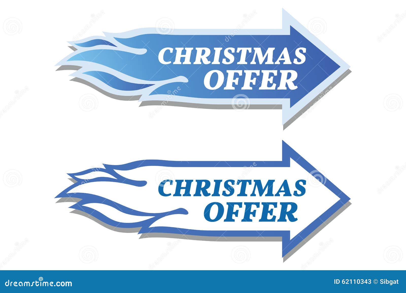 Christmas Offer Stickers Set. Arrow and Flame Concept Stock Vector ...