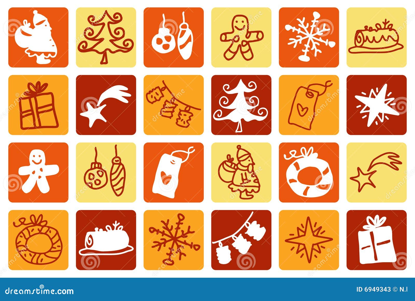 Christmas orange stock vector. Illustration of christmas - 6949343