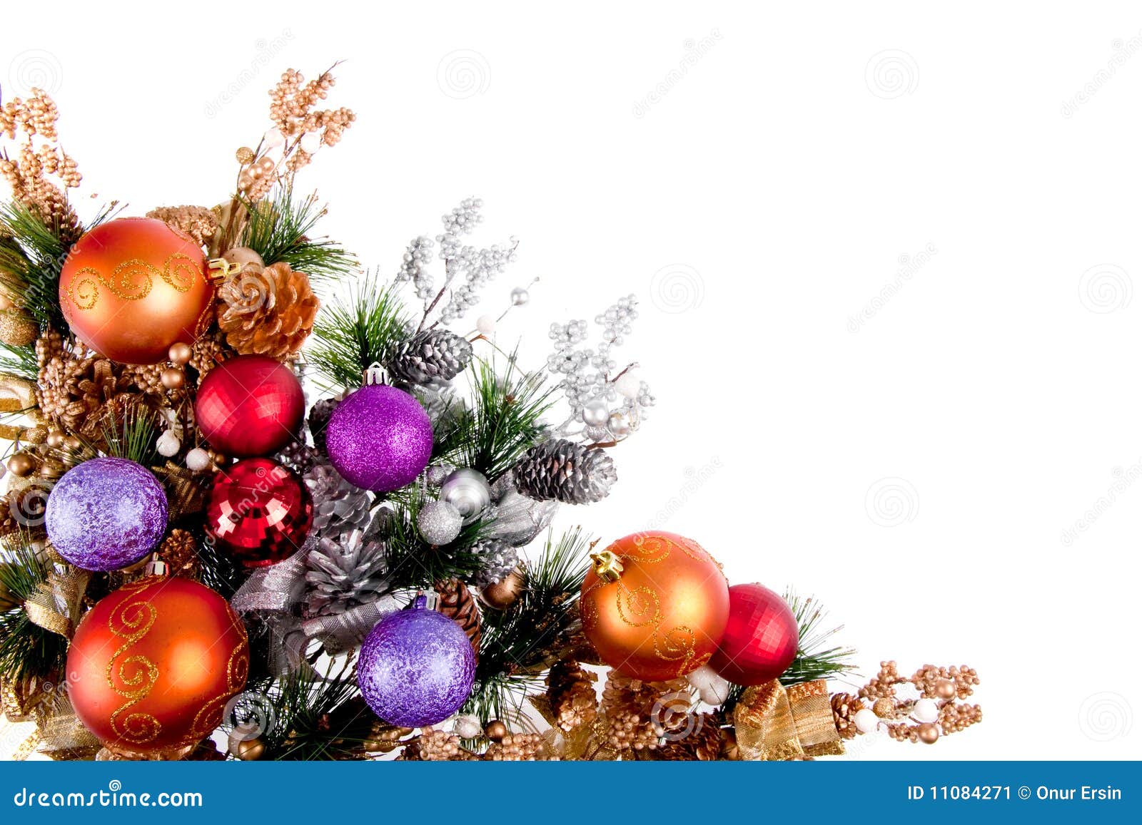 Christmas Ornament Corner Decoration Series Stock Image - Image of ...