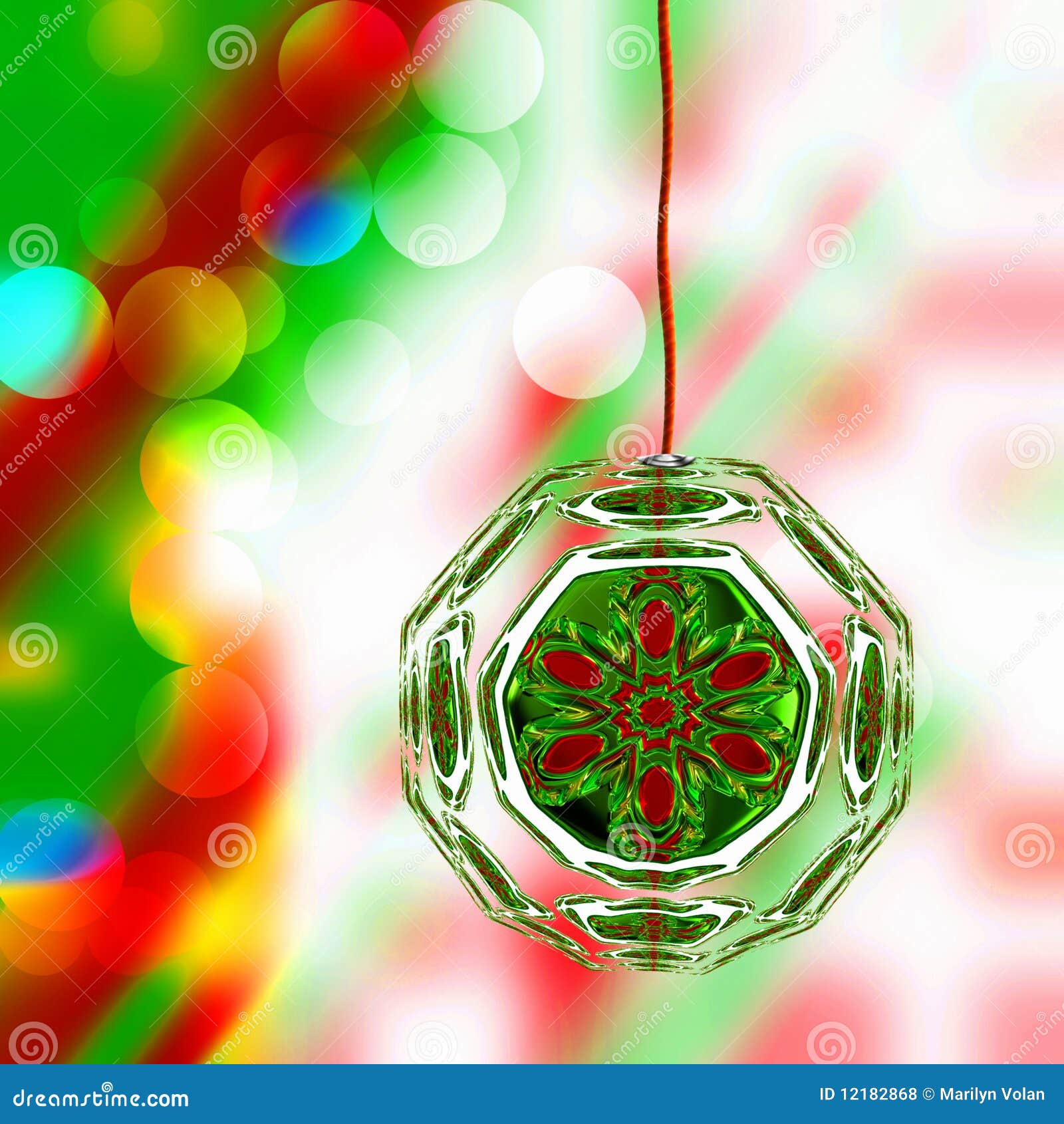 Christmas Ornament on Lights Stock Illustration - Illustration of blur ...