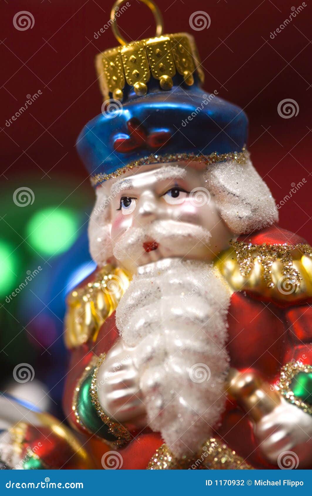 Christmas Ornaments- Crystal Santa Claus Stock Photo - Image of ...