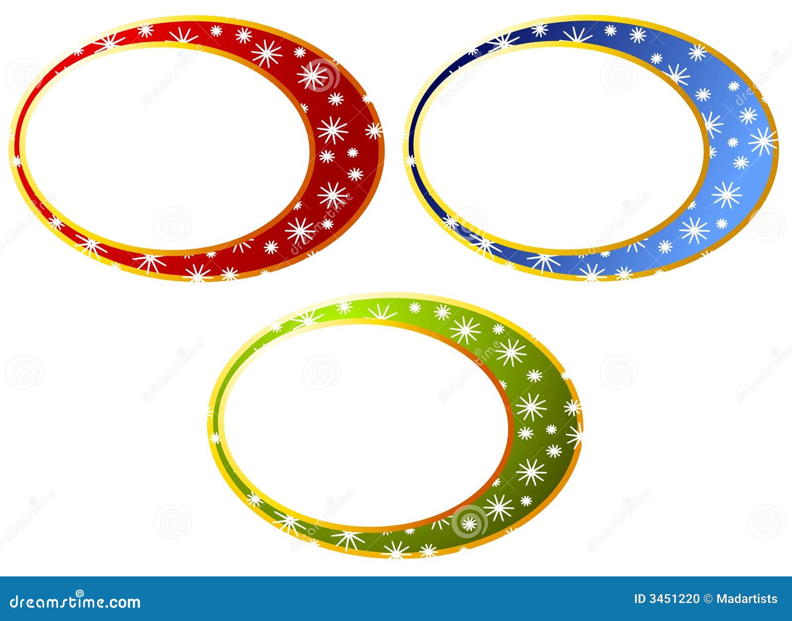 Christmas Oval Labels or Logos Stock Illustration - Illustration of ...