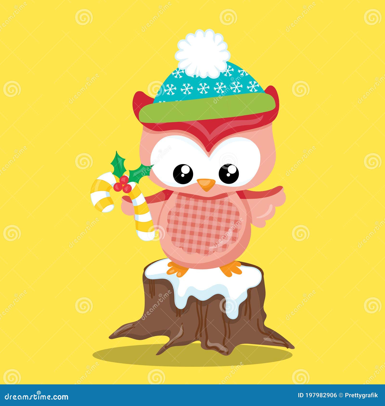 CHRISTMAS OWLS on TREE 02 stock vector. Illustration of graphic - 197982906