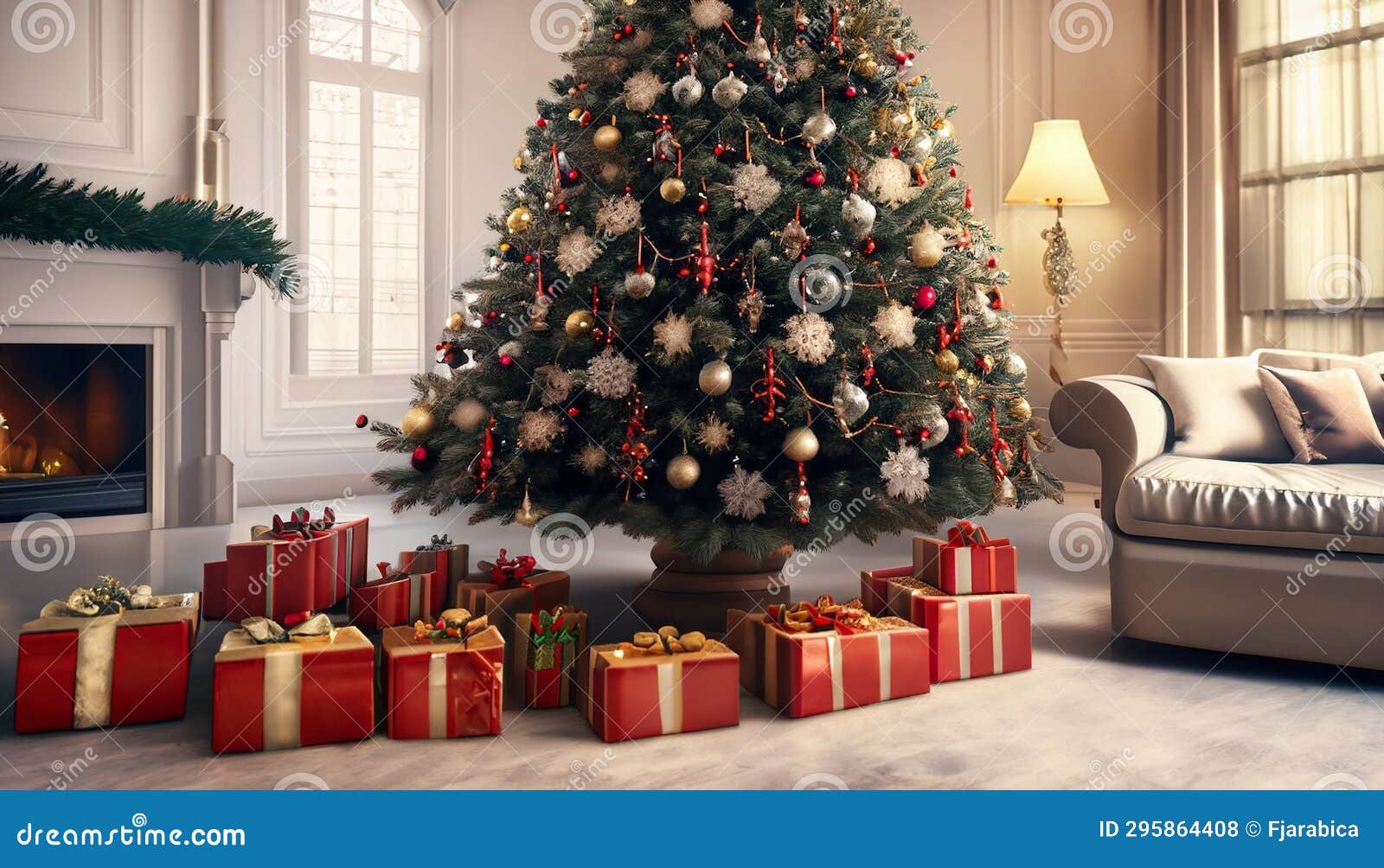Christmas Packages with Gifts As Decoration Under the Christmas Tree ...