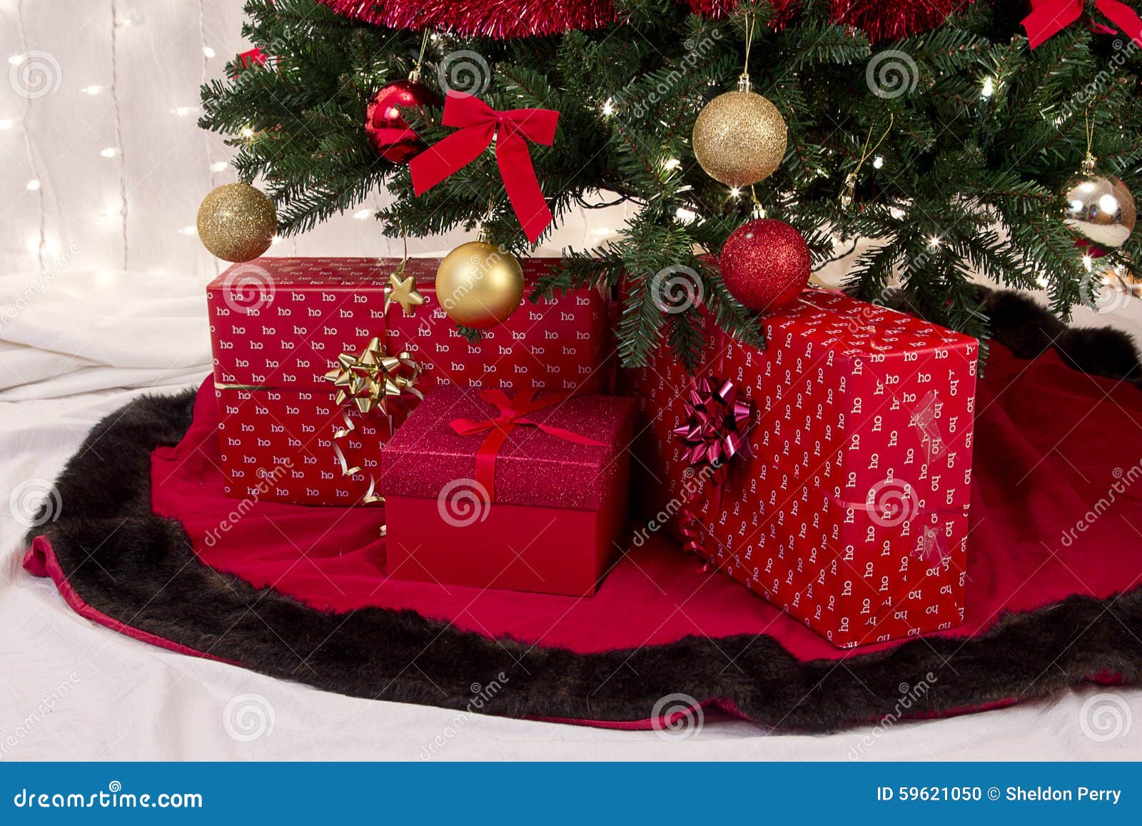Christmas Packages Under the Tree Stock Photo - Image of holiday, tree ...