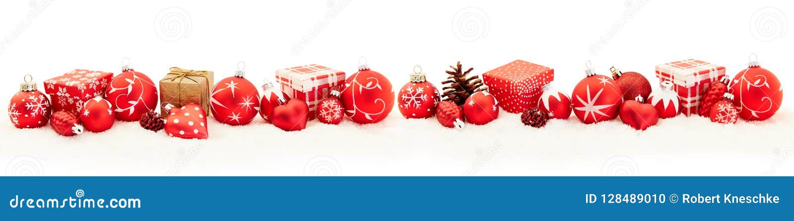 Christmas Panorama Header with Gift Stock Photo - Image of present ...