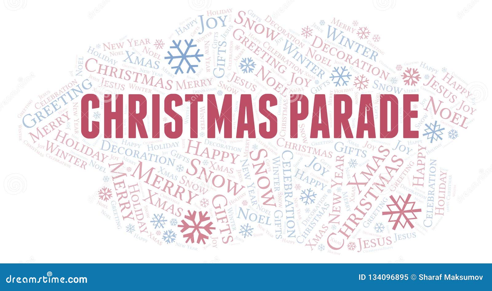 Christmas Parade Word Cloud Stock Illustration - Illustration of ...