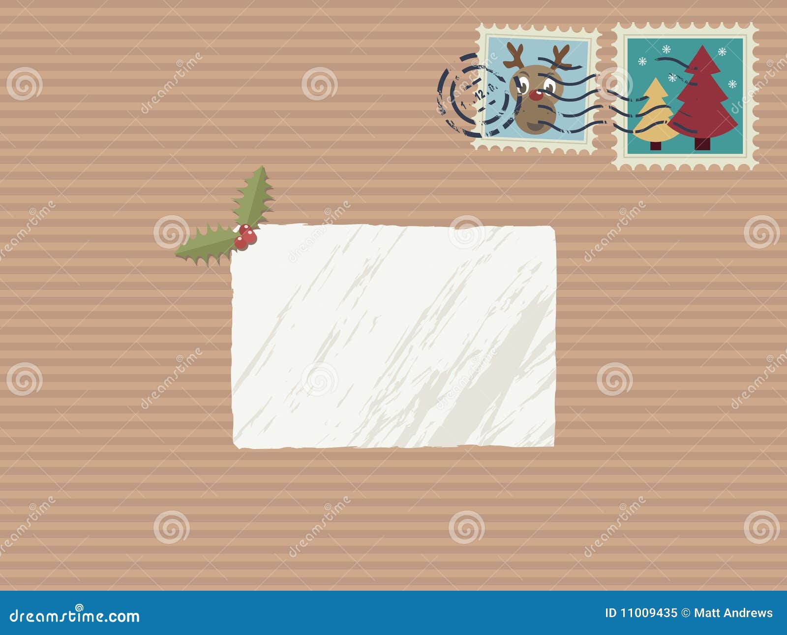 Christmas parcel stock vector. Illustration of postage - 11009435