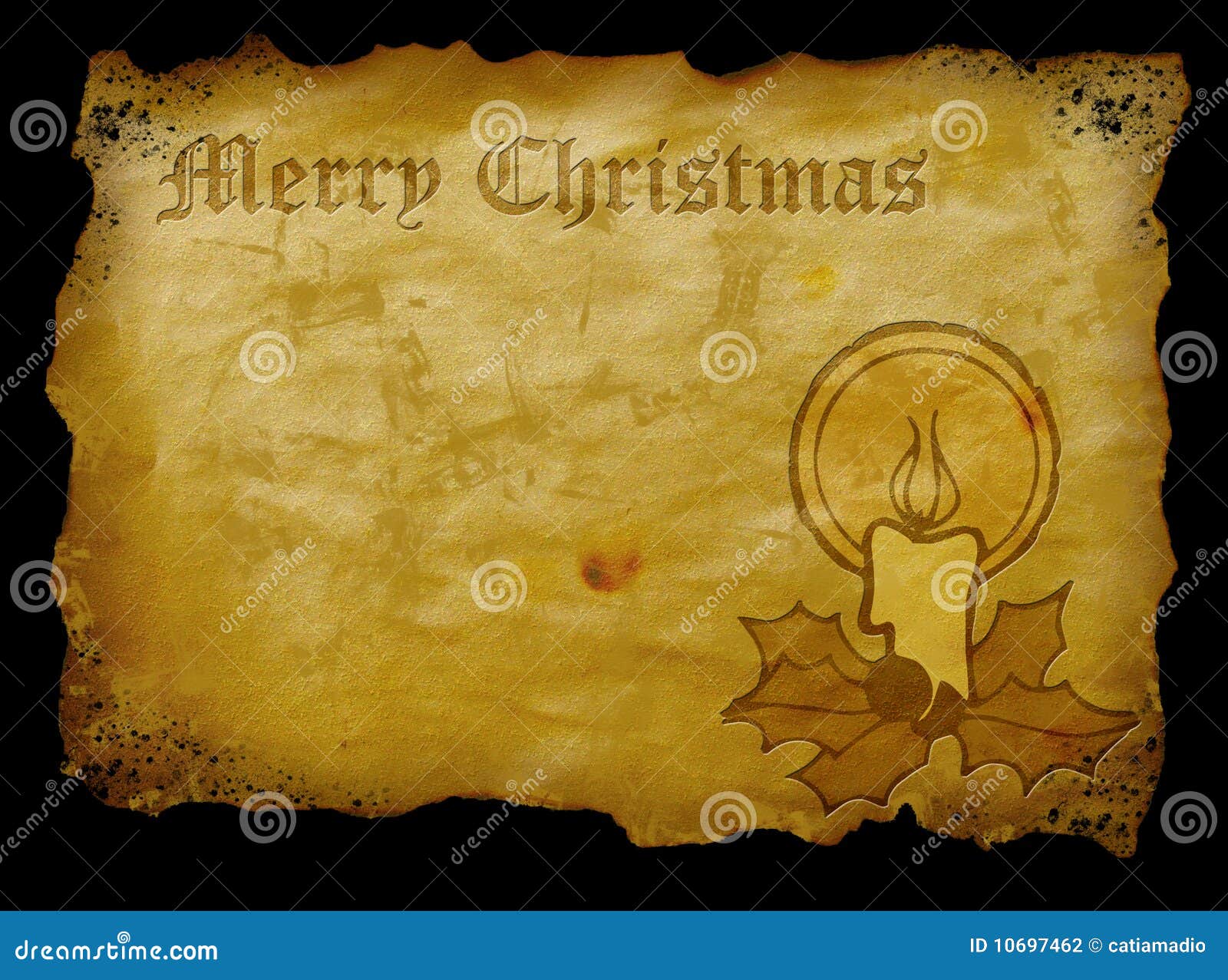 Christmas parchment stock photo. Image of paper, grunge - 10697462