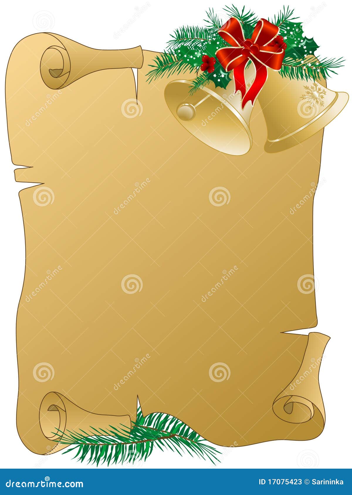 Christmas parchment stock vector. Illustration of abstraction - 17075423