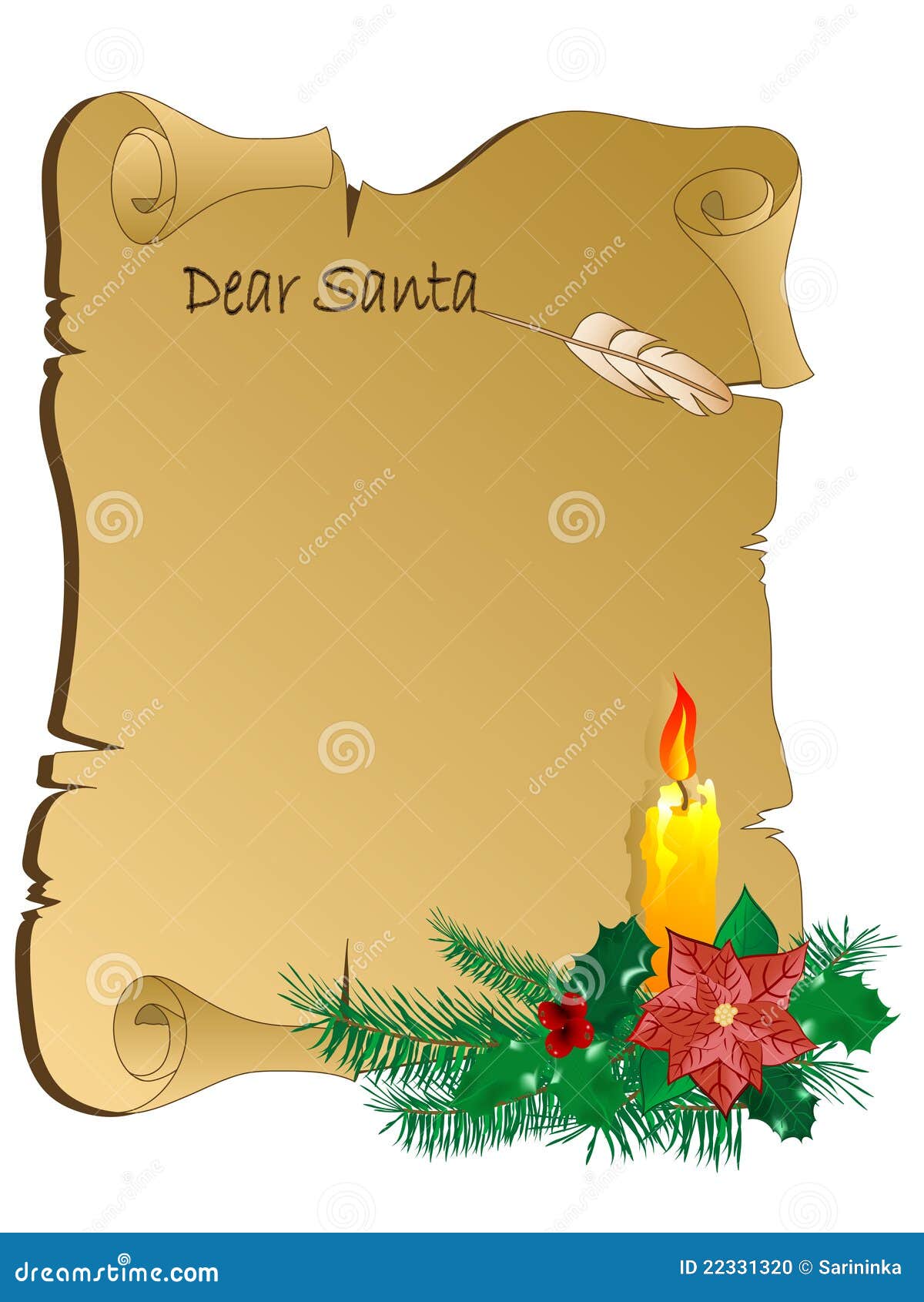 Christmas parchment stock vector. Illustration of decoration - 22331320