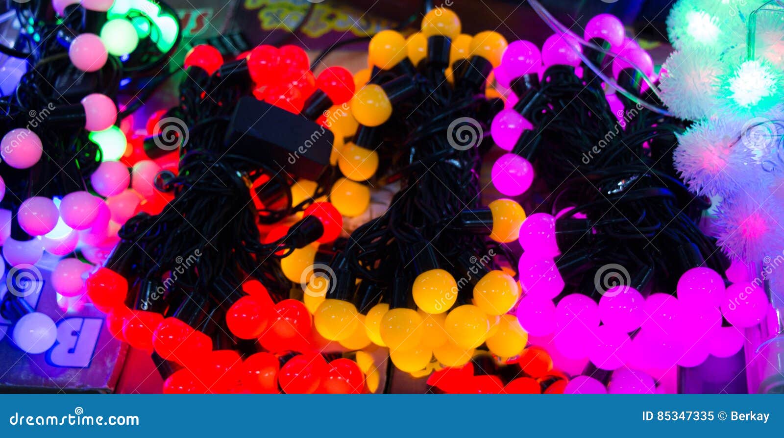Christmas and Party Lights of a Certain Type Stock Image - Image of ...