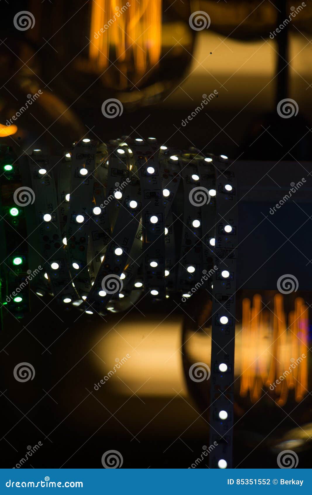 Christmas and Party Lights of a Certain Type Stock Photo - Image of ...