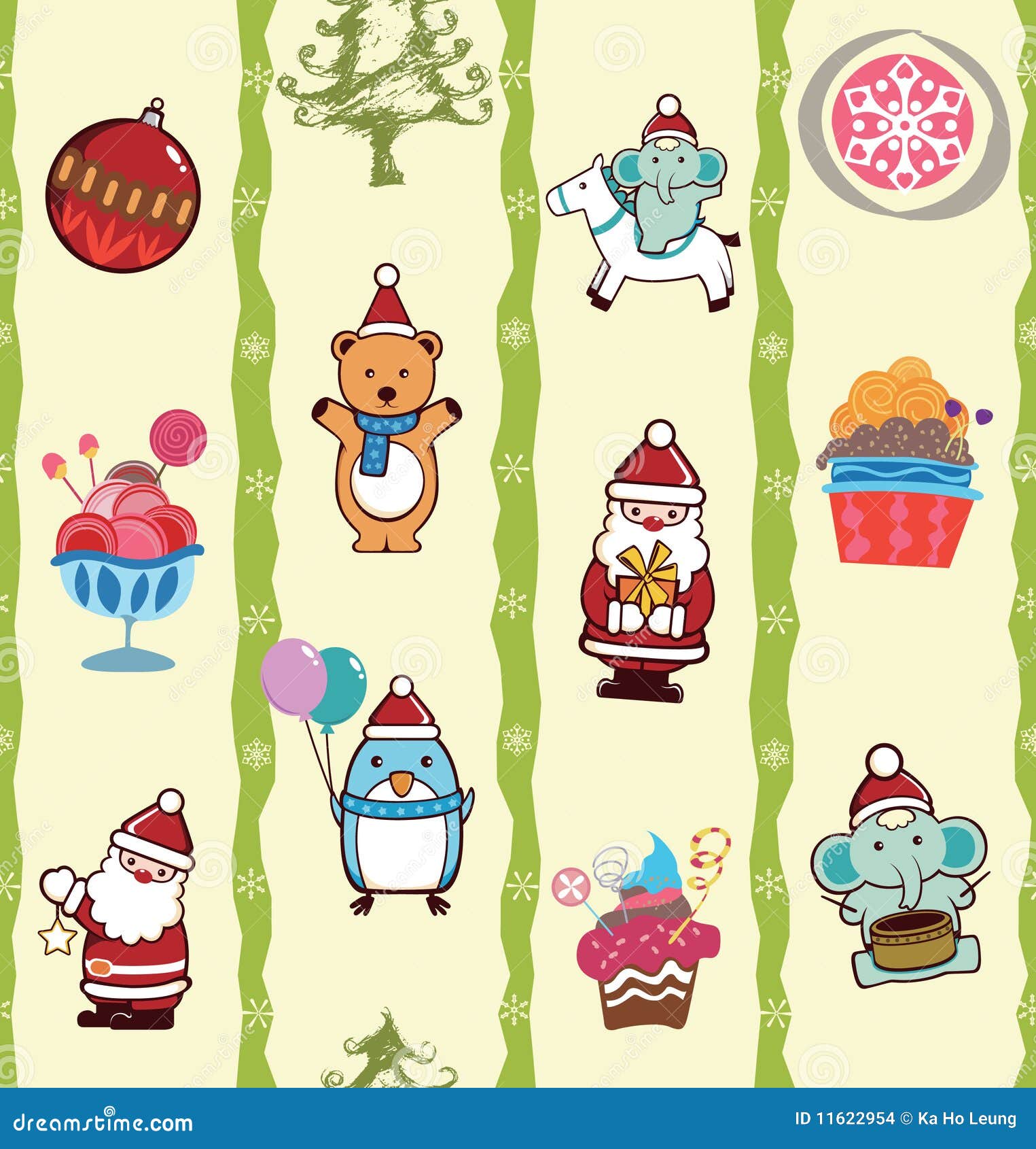 Christmas Party Pattern stock vector. Illustration of decoration - 11622954