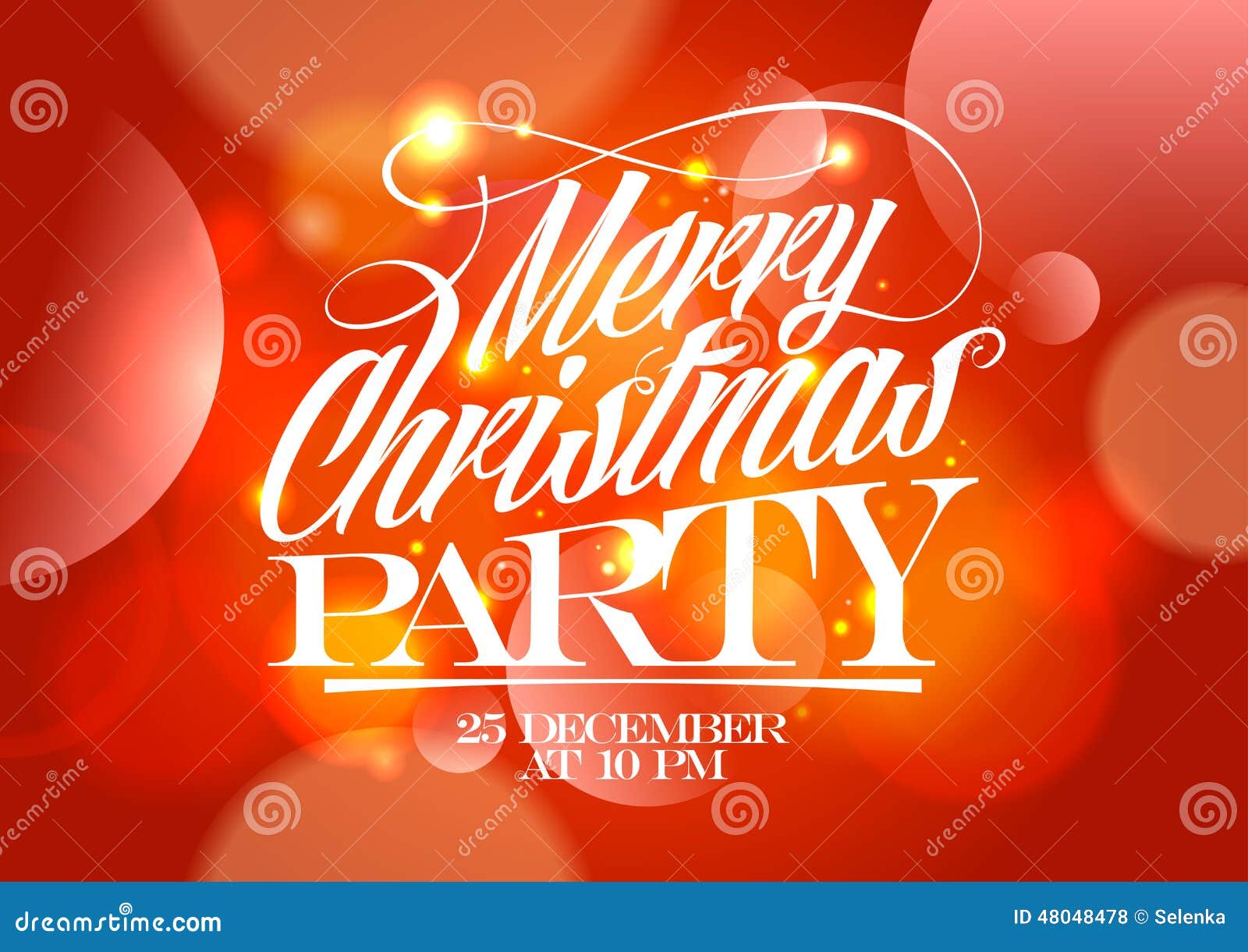 Christmas Party Red Design. Stock Vector - Illustration of card ...