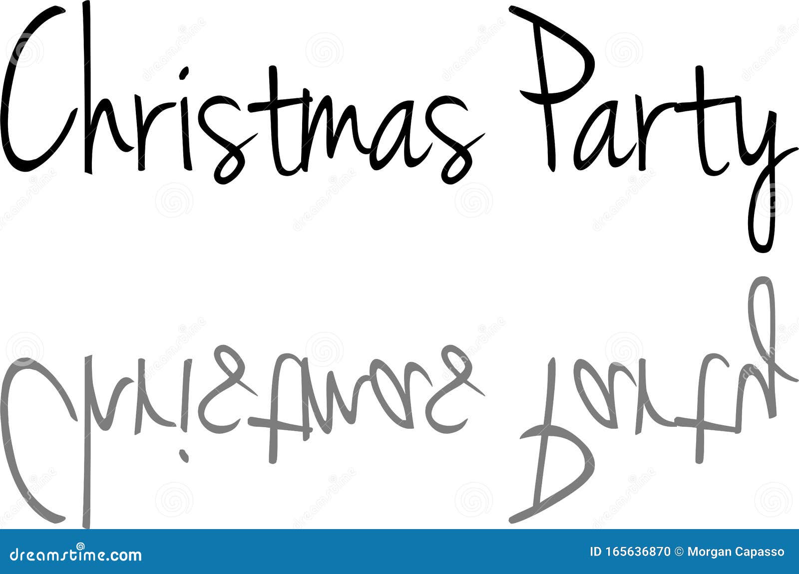 Christmas Party Text Sign Illustration Stock Vector - Illustration of ...