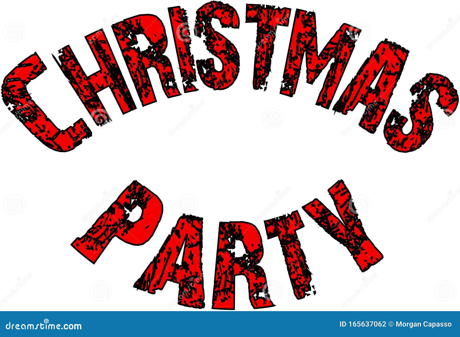 Christmas Party Text Sign Illustration Stock Vector - Illustration of ...