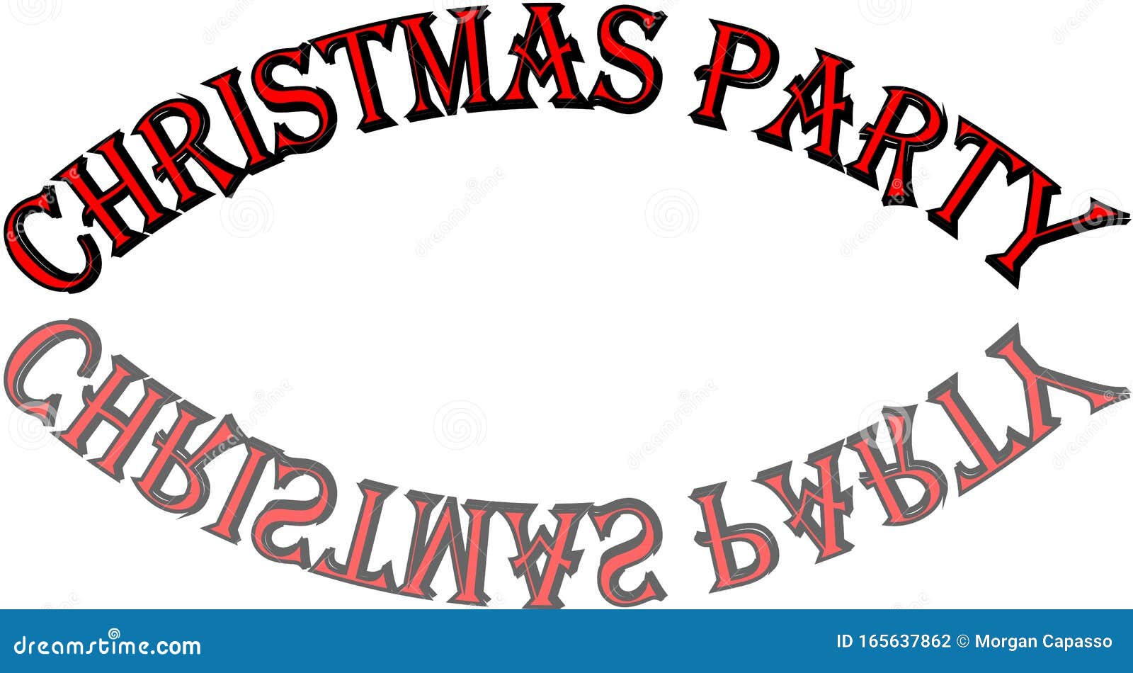 Christmas Party Text Sign Illustration Stock Vector - Illustration of ...