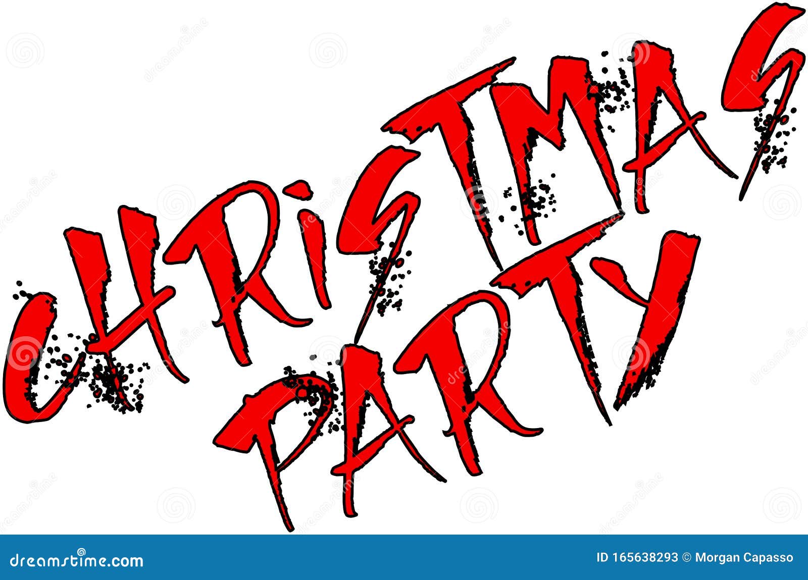 Christmas Party Text Sign Illustration Stock Vector - Illustration of ...