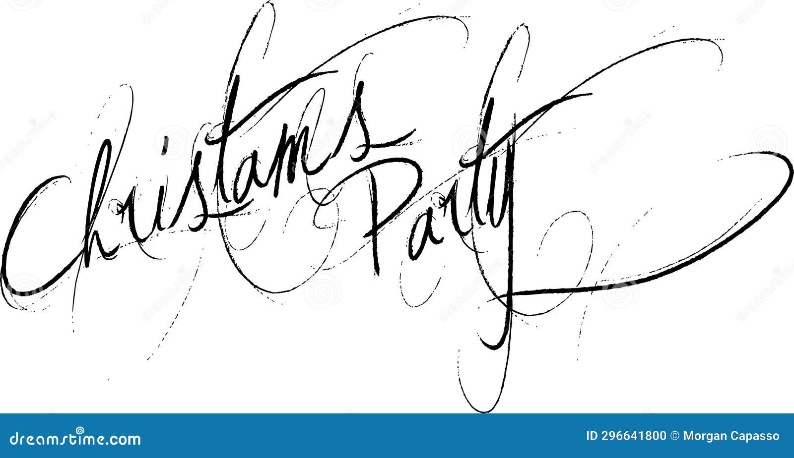 Christmas Party Text Sign Illustration Stock Illustration ...