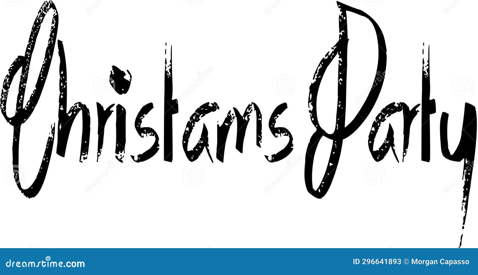 Christmas Party Text Sign Illustration Stock Vector - Illustration of ...